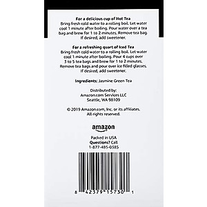 Amazon Brand - Happy Belly Jasmine Green Tea Bags, 20 Count