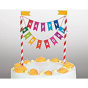 Rainbow Birthday Cake Banner