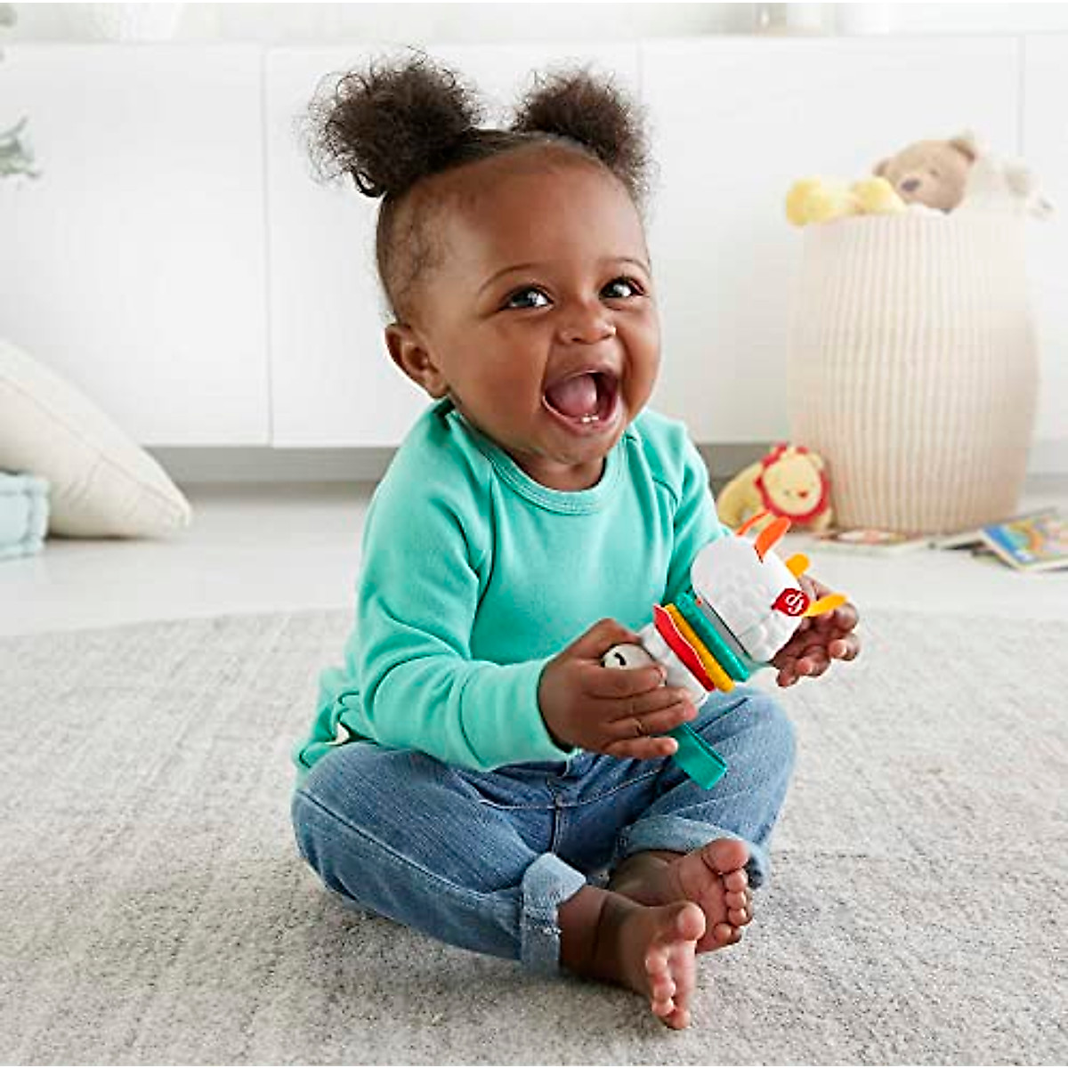 Fisher-Price Click Clack Llama, Baby Take-Along Activity Toy