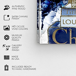 Wynwood Studio Fashion and Glam Wall Art Canvas Prints 'What's On My Mind Navy Custom' Home Décor, 16 in x 24