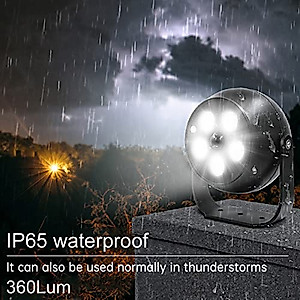 FLRONGSUN Spotlight LED Solar Outdoor Lights with Motion Sensor Super Bright 360 Lumen Waterproof IP65 Landscape Lighting Flood Security Light for Garden Driveway Patio Yard Path Porch Deck