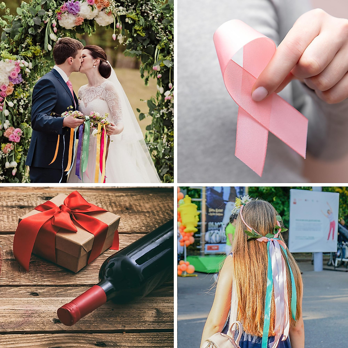 Mandala Crafts Navy Blue Satin Ribbon 3 Inches Wide for Crafts - Navy Blue Ribbon Satin for Hair - Solid Color Double Faced Satin Ribbon 25 Yards Roll for Wedding Gift Bows