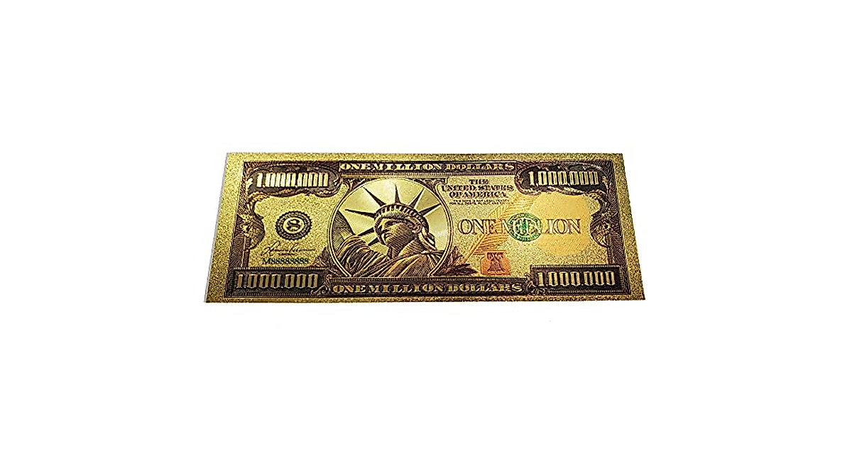 Gold Dollar Bill Bookmarks - 5 Pack 24k Gold Foil Collectibles