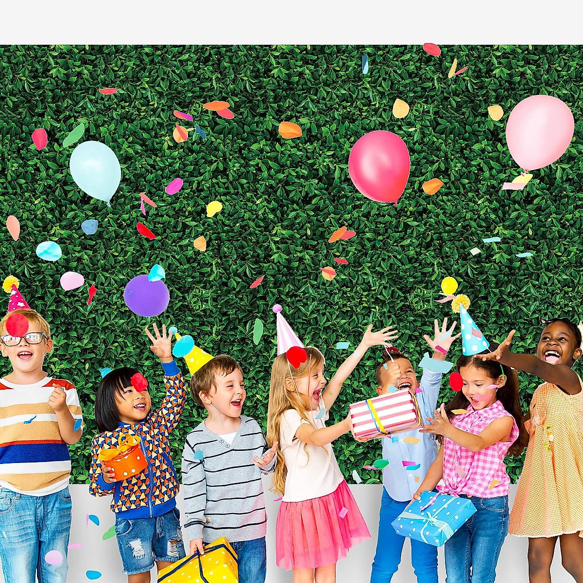 54 x 108 Inches Jumbo Green Leaves Photography Leaf Backdrop 3D Waterproof Tree Leaves Background Photo Booth Prop Green Leaf Tablecloths for Baby Shower Birthday Party Decoration (3 Pack)