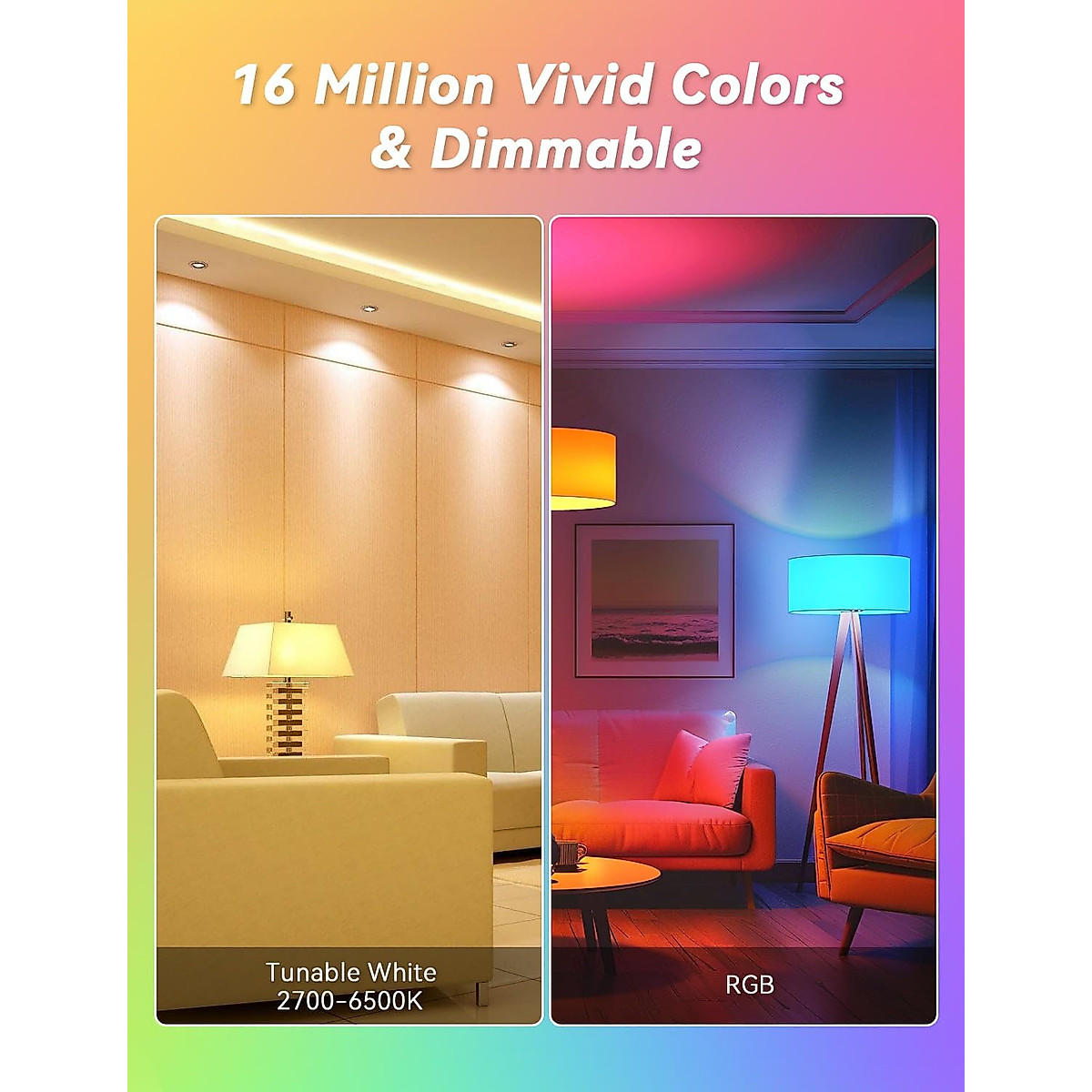 AVACUBE 4 Pack GU10 Smart Bulbs for Track Lights, 4.7 Watts PAR16 Smart LED Bulb Compatible with Alexa Google Assistant SmartThings Siri, Color Changing, Music Sync, Timer, 2700-6500K