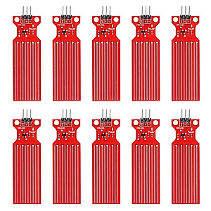 10Pcs Rain Water Level Sensor Module DC 3V-5V 20mA Level Liquid Surface Depth Height Detection Sensor Module for Raspberry Pi