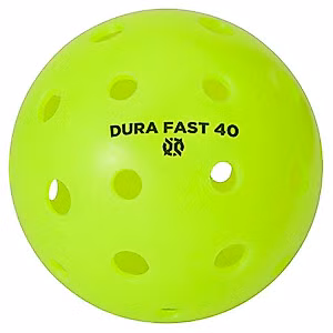 Dura Fast 40 Pickleballs | Outdoor Pickleball Balls | Neon | Dozen/Pack of 12 | USAPA Approved and Sanctioned for Tournament Play, Professional Perfomance