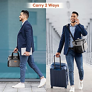 Lifewit Large Lunch Bag 24-Can (15L) Insulated Lunch Box Soft Cooler Cooling Tote for Adult Men Women, Grey