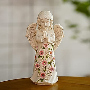 Nacome Angel Outdoor Garden Decor Statues – Solar Garden Figurines Gifts for Mom Grandma Women