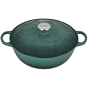 Le Creuset Olive Branch Collection Enameled Cast Iron Signature Soup Pot with Embossed Lid, 5.25 qt., Artichaut