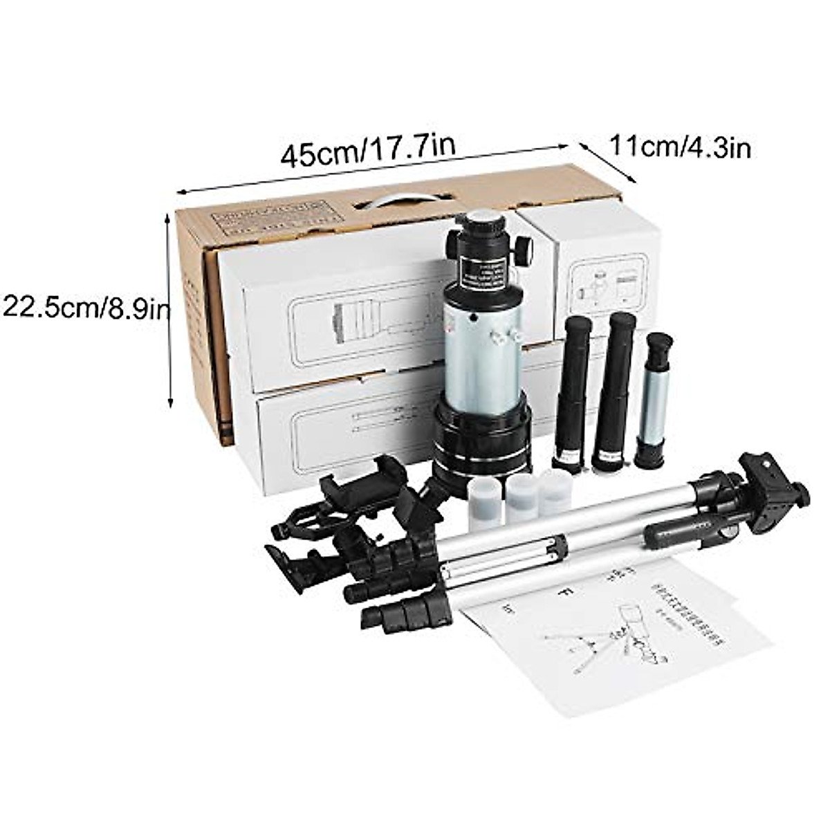 OLOPE Durable Telescope 70mm Aperture 400mm AZ Mount,Astronomical Refractor Telescope Aperture for Kids Adults & Beginners,Fully Multi-Coated Optics,Portable Refractor with Tripod (Silver A)