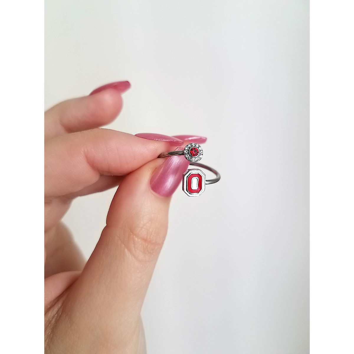 Ohio State Ring | Ohio State Buckeye Jewelry | OSU Jewelry | OSU Ring | Perfect Ohio State Gift for Christmas and Graduation (Three Ring Set - Block O, Brutus, OH-IO rings)