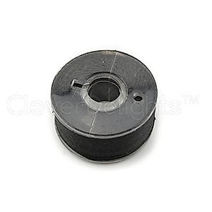 CleverDelights Black Prewound Bobbins - 144 Pack - Size A Class 15 Bobbins - 60wt - SA156 Replacement - for Brother Embroidery Machines - 7/16" x 13/16"