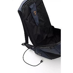 Automobili Lamborghini Blue Nylon Men's Backpack