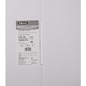 Fellowes 1/16-Inch Thermal Binding Covers, 10-Pack, Black (5225301)