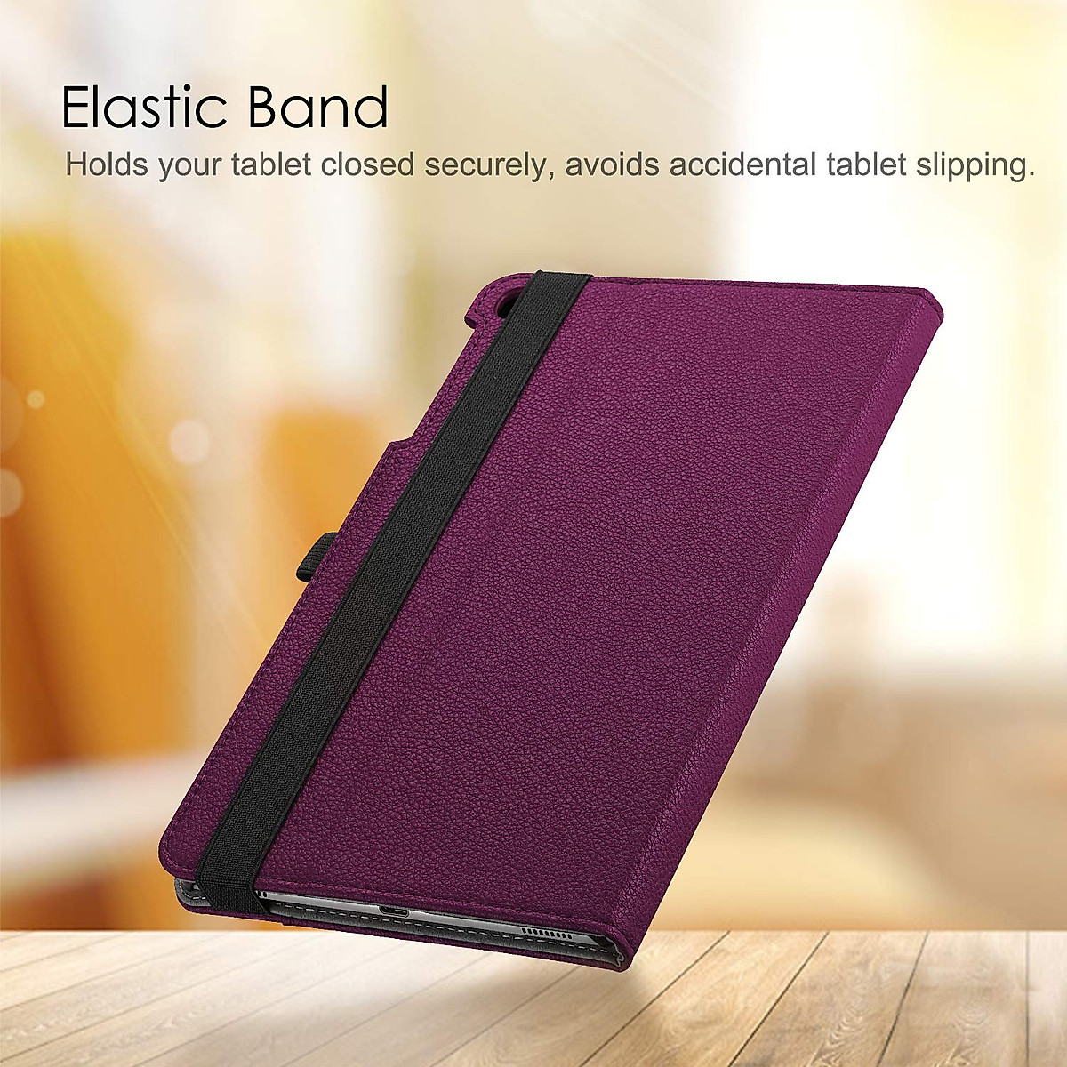 Fintie Case for Samsung Galaxy Tab A 10.1 2019 Model SM-T510/T515/T517, Multi-Angle Viewing Stand Cover with Pocket, Purple
