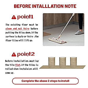 Peel and Stick Floor Tile, 36 Pack 54 Sq.Ft,Vinyl Flooring Tiles Wood Plank Sheet,Self-Adhesive DIY Flooring for Bathroom,Kitchen,Bedroom, Living Room, （36" x 6"，Nature Grey）