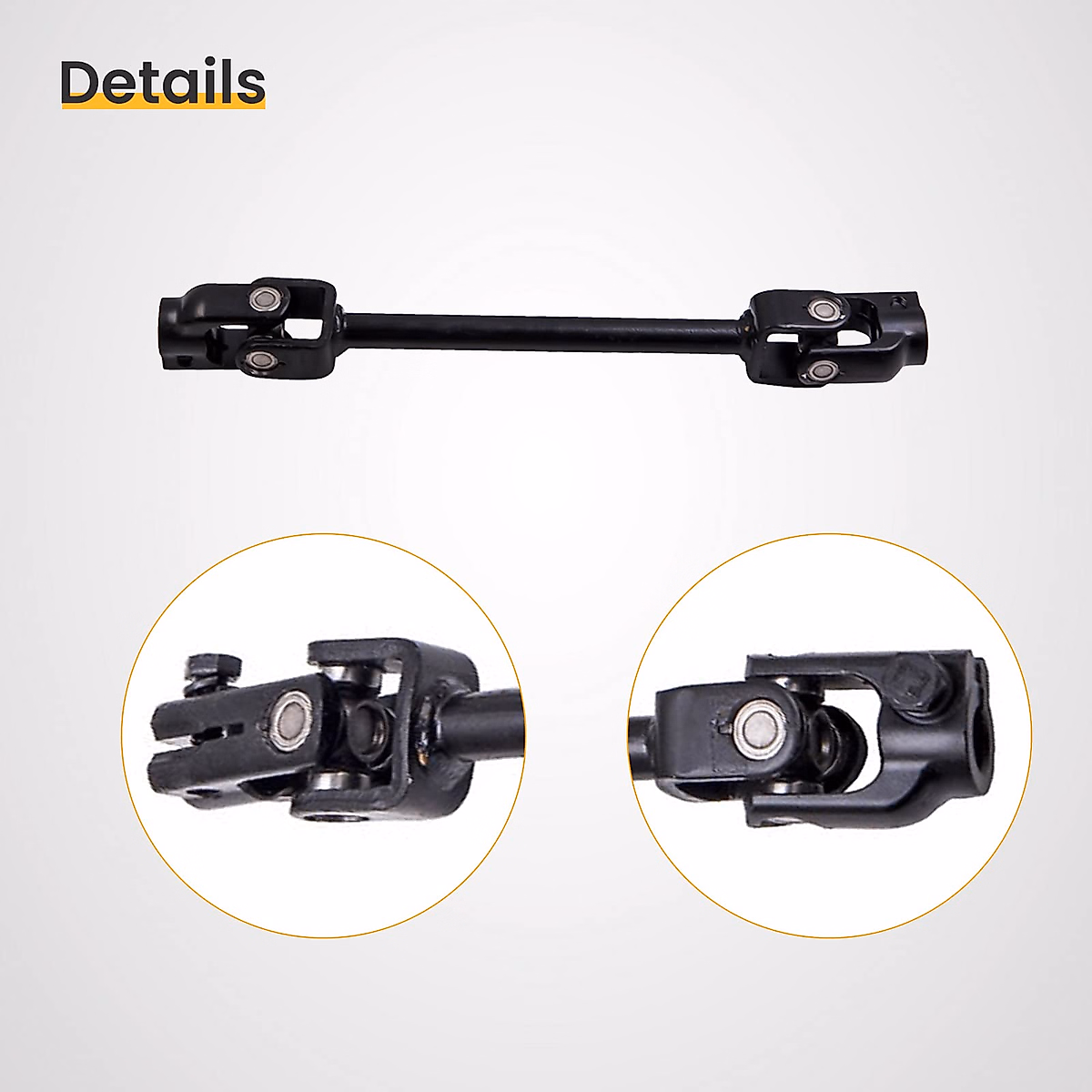 Tuningsworld Go-Kart Steering Wheel Kit, Adjustable Shaft Gear Rack Pinion Tie Rod Rack Steering Wheel Parts Assembly for 110CC Go Kart