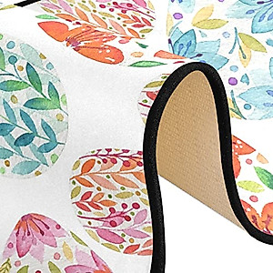 Easter Floral Eggs Kitchen Rug Runner Rug Doormat Bath Mat Area Rug Non-Slip Carpet for Kitchen Living Bedroom 72 x 24 Inch