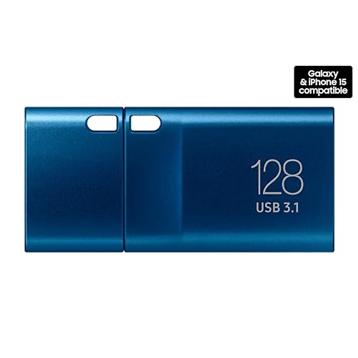 Samsung Type-C™ USB Flash Drive, 128GB, Transfers 4GB Files in 11 Secs w/Up to 400MB/s 3.13 Read Speeds, Compatible w/USB 3.0/2.0, Waterproof, 2022, Blue, MUF-128DA/AM