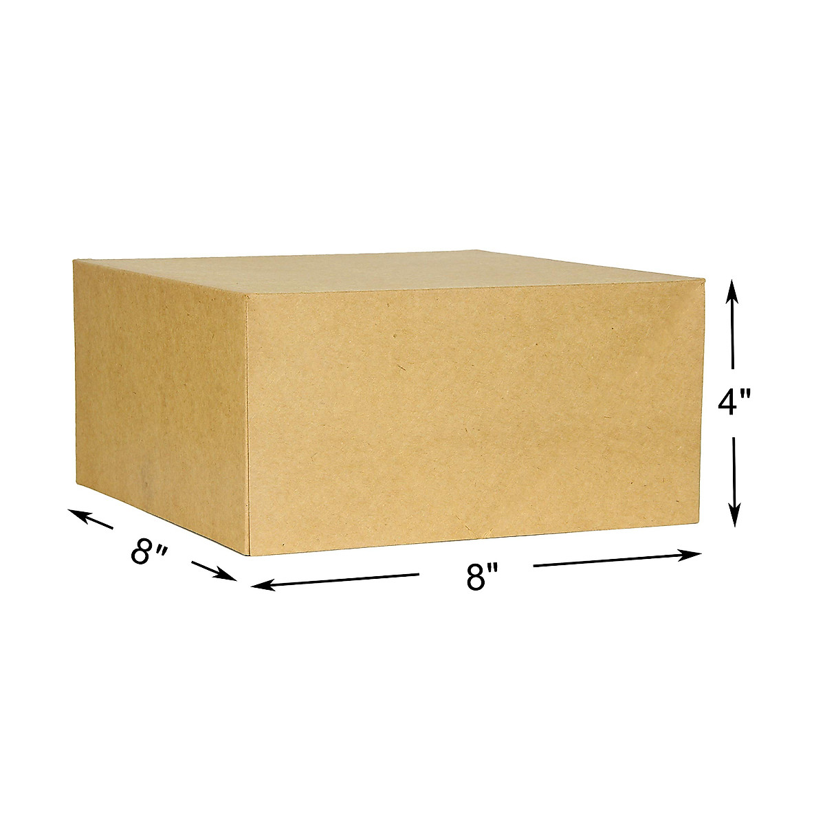 JOYIN 15 PCS Kraft Gift Box 8’’x8’’x4’’, Brown Cardboard Square Boxes, Gift Wrap for Christmas Holiday, Festive Xmas Wrapping Cupcake DIY Boxes