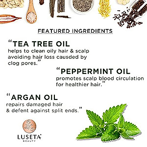 Luseta Tea Tree and Mint Conditioner Cleaning & Smoothing, Anti-Dandruff Conditioner 16.9 Oz, Sulfate Free & Paraben Free
