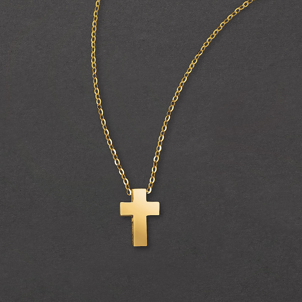Ross-Simons 14kt Yellow Gold Cross Pendant Necklace. 16 inches