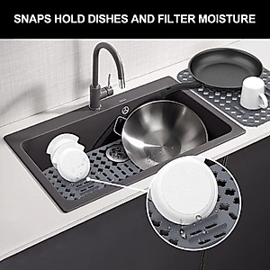 Sink Protectors for Kitchen Sink, 2 Pack Kitchen Sink Mats Cut to Fit for Bottom of Kitchen Sink, 15.7"x11.4" Non-Slip Heat Resistant Sink Grid Accessories for Farmhouse Stainless Steel Porcelain Sink
