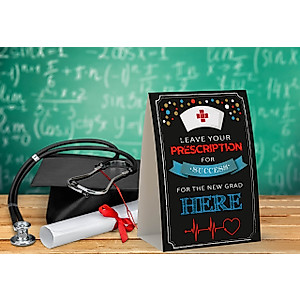 Please Leave Your Prescription for Success, 2023 Nurse Graduation Advice Cards and Sign(1+25 pk), Med School Graduation, Nurse Advice, Retirement(JYC023)