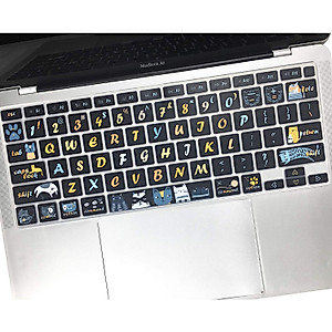 SANFORIN Keyboard Cover Protector for 2020 Apple MacBook Air 13.3 inch (Model: A2179, A2337 M1 Chip, US Layout) with Touch ID, Silicone Skin Keyboard Protector with Floral Design, Cat