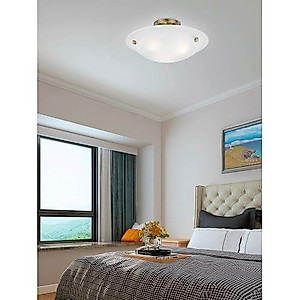 Livex Lighting 4274-02 Flush Mount with White Alabaster Glass Shades, Polished Brass
