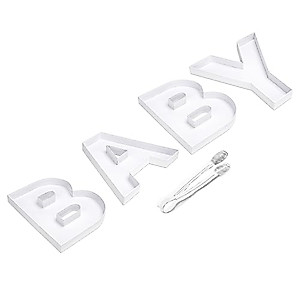 VLN DESIGNS Baby Letter Boxes - Gender Reveal Decor, Fillable Cardboard Letters for Charcuterie Boards, Baby Shower Decorations