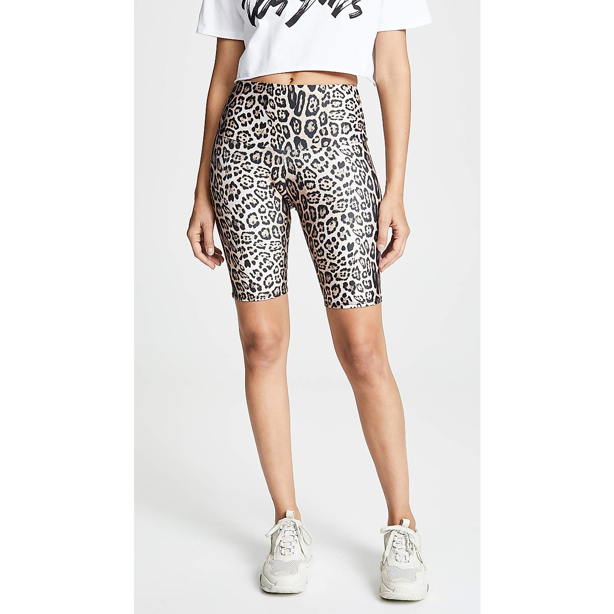 Onzie Women's Hig Rise Bike Short, Leopard, S/M