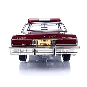 Greenlight 1987 Chevrolet Caprice Burgundy with Burgundy Interior Minnesota State Trooper Fargo (1996) Movie Artisan Collection 1/18 Diecast Model Car