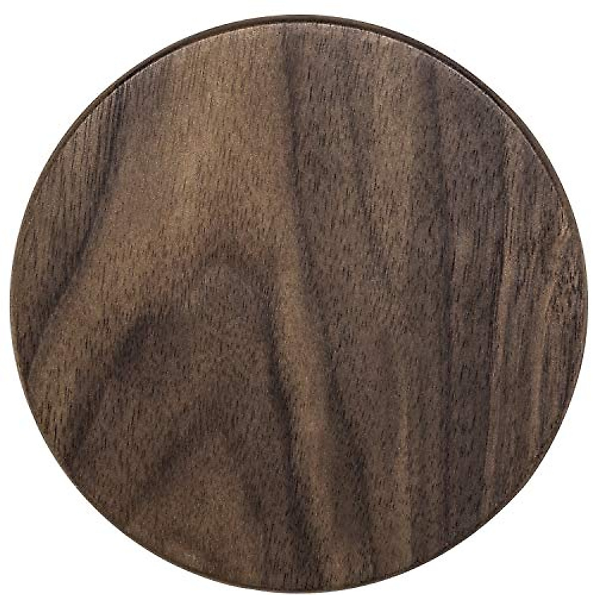 Wood Drink Coasters with Metal Holder, GOH DODD 4 Inch 8 Pieces Wooden Coasters Cup Coaster Set for Bar Kitchen Home Apartment, Walnut Wood