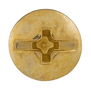 #8-32 X 1/2" Brass Truss Head Machine Screws | Pack of 25 | Cabinet Door Knob, Dresser Drawer Pull Mounting Screws | MS1-SB