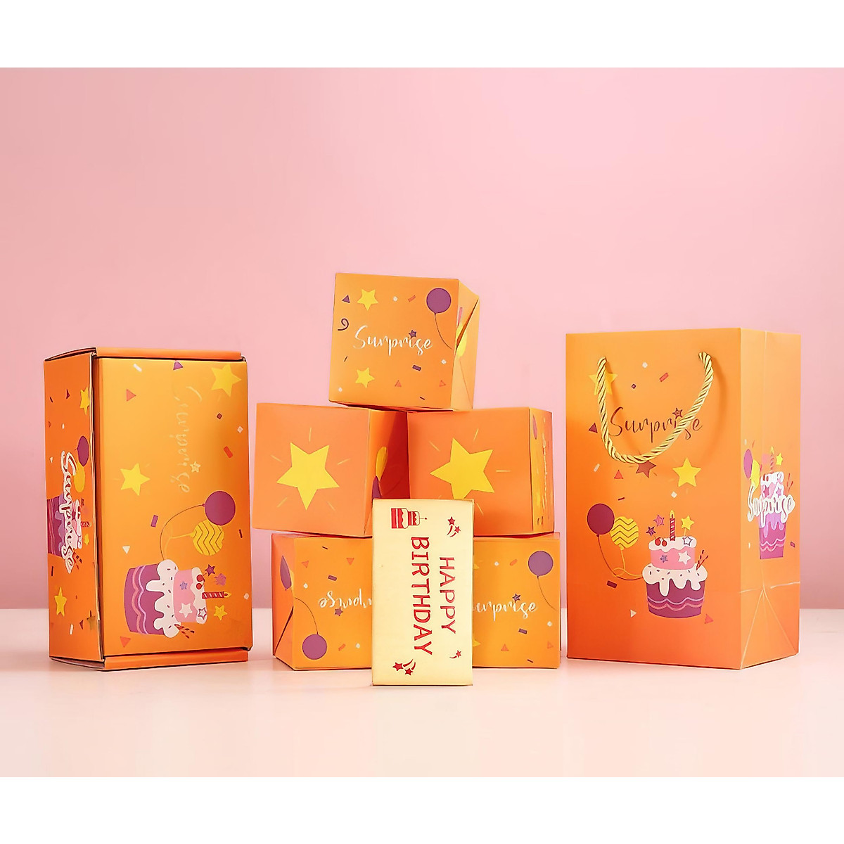 CASINIS Surprise Gift Box Pop Up Boxes Pop Out Explosion Gift Box Creativity Folding Bouncing Red Envelope Gift Box for Birthday Anniversary Valentine Proposal (Happy birthday)