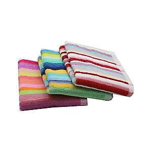 Oeleky Kitchen Towel Pack of 6, Absorbent Cotton Dish Towels for Kitchen 15x26 Inches, Stripe Design Kitchen Hand Towels