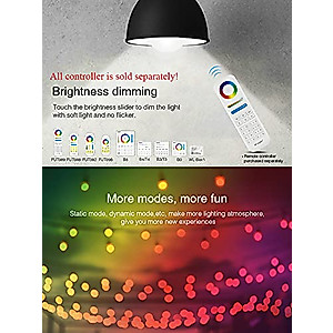 LGIDTECH FUT012 9W RGBWW Smart WiFi 2.4GHz LED Light Bulb RGB+CCT Color Changing & Temperature Adjustable with Memory.Remote and Gateway Hub for Smartphone APP Control All is Sold Separately
