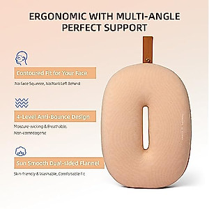 backrobo Lumbar Pillow for Office Chair - Multi-Functional Nap Pillow - Supports Lower Back, Neck, and Head for Complete Relaxation,Ideal for Office, Home, and Traveling (Pink)