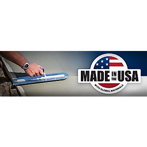 MARSHALLTOWN 16 x 4 inch Rounded Front High Carbon Steel Finishing Trowel, Concrete Tools, DuraSoft Handle, XtraLite Mount, MXS66RED