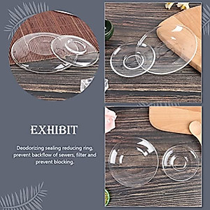 Yardwe 4Pcs Glass Saucer Plate Clear Glass Round Saucer Fruit Glass Plate Dish Coffee Tea Saucer for Home Kitchen