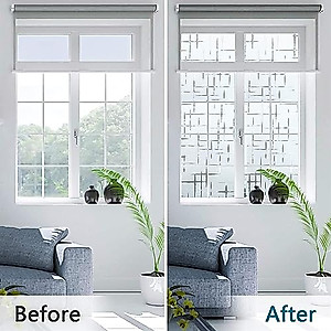 Window Film 3D Frosted Window Film Privacy Protection Vinyl Glass Static Cling Non Adhesive Film Matte Stained Glass Window Sticker for Home Glass Window Clings (Size : 30x100 cm)