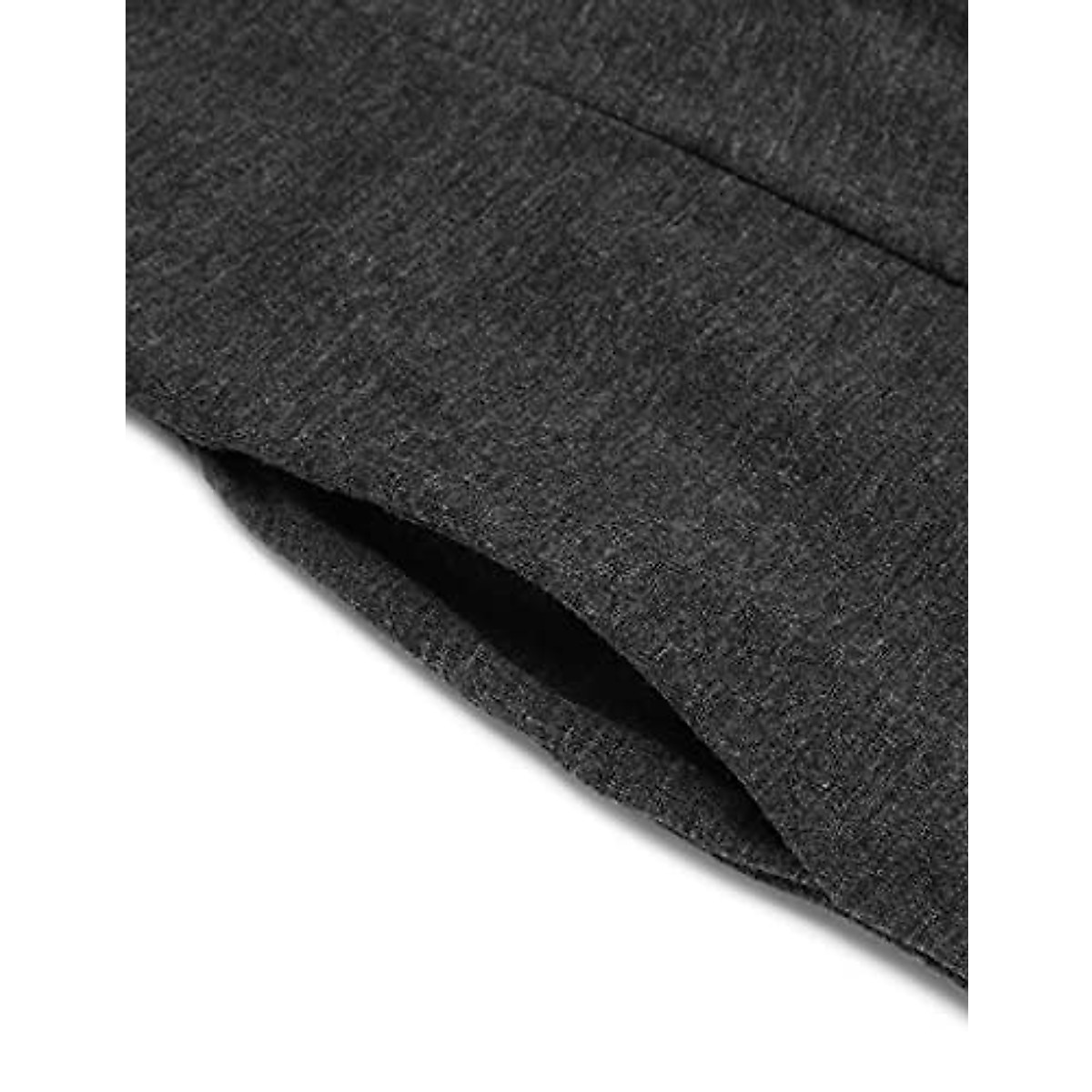 COOFANDY Men's Long Hooded Cardigan Ruffle Shawl Collar Open Front Lightweight Drape Cape Overcoat with Pockets Dark Grey