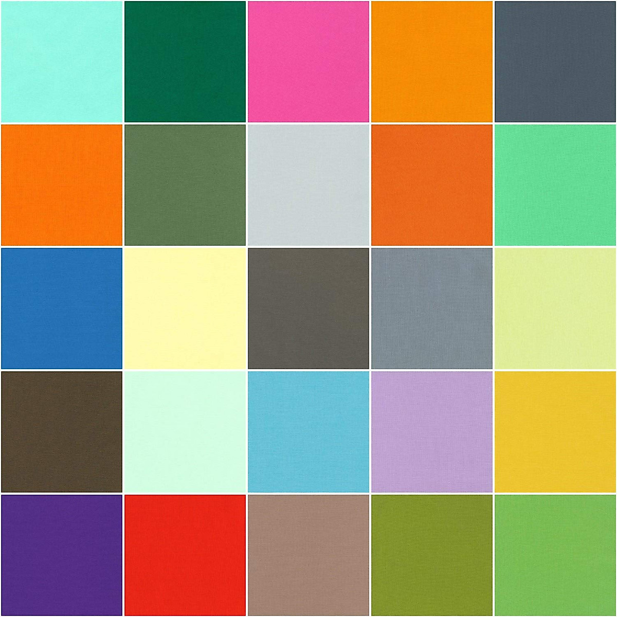 Kona Cotton Solids 2019 25 Fat Quarters Robert Kaufman Fabrics FQ-1589-25