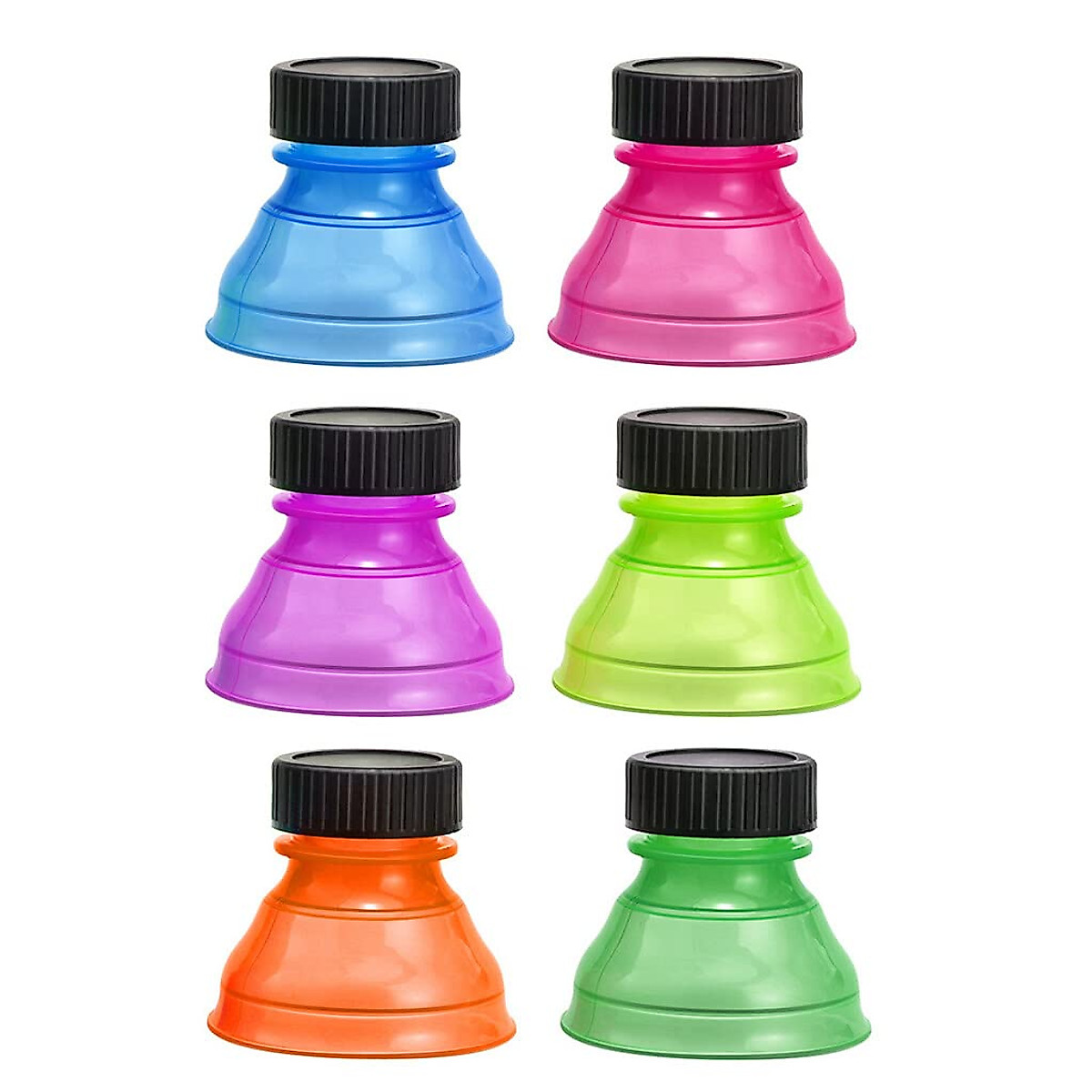 Generic 6Pcs Soda Saver Pop Beer Beverage Can Cap Flip Bottle Top Lid Protector Snap On Keep Clean Stopper Cover Good service Practical