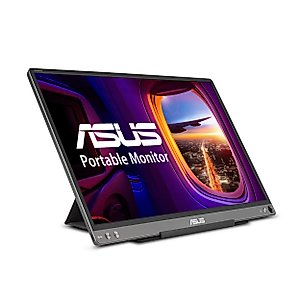 ASUS ZenScreen MB16ACE 15.6” Portable USB Type-C Monitor Full HD (1920 x 1080) IPS Eye Care with Lite Smart Case External screen for laptop,Dark Gray (Renewed)