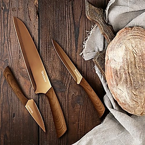 Hampton Forge HMC01A489A Tomodachi 10 Piece Raintree Knife Set – Brown