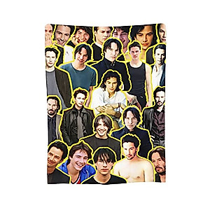 Blanket Keanu Reeves Soft and Comfortable Warm Fleece Blanket for Sofa, Office Bed car Camp Couch Cozy Plush Throw Blankets Beach Blankets