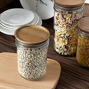 2pcs Mason Jar Silicone Lid Glass Jar Mason Jar Covers Mason Jar Protective Lids Anti-leak Bottle Covers Wide Mouth Canning Lids Glass Storage Jar Covers Glass Jar Wooden Lids